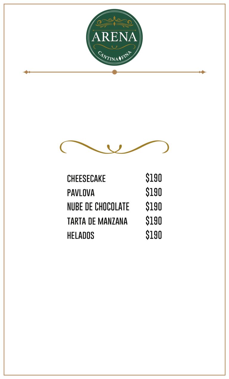 Postres - Arena Sports Bar